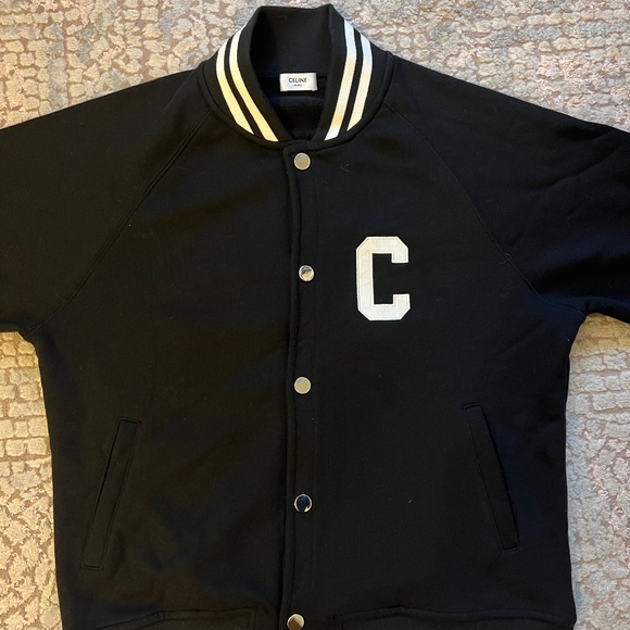 Celine | Tops | Celine Letterman Jacket | Poshmark